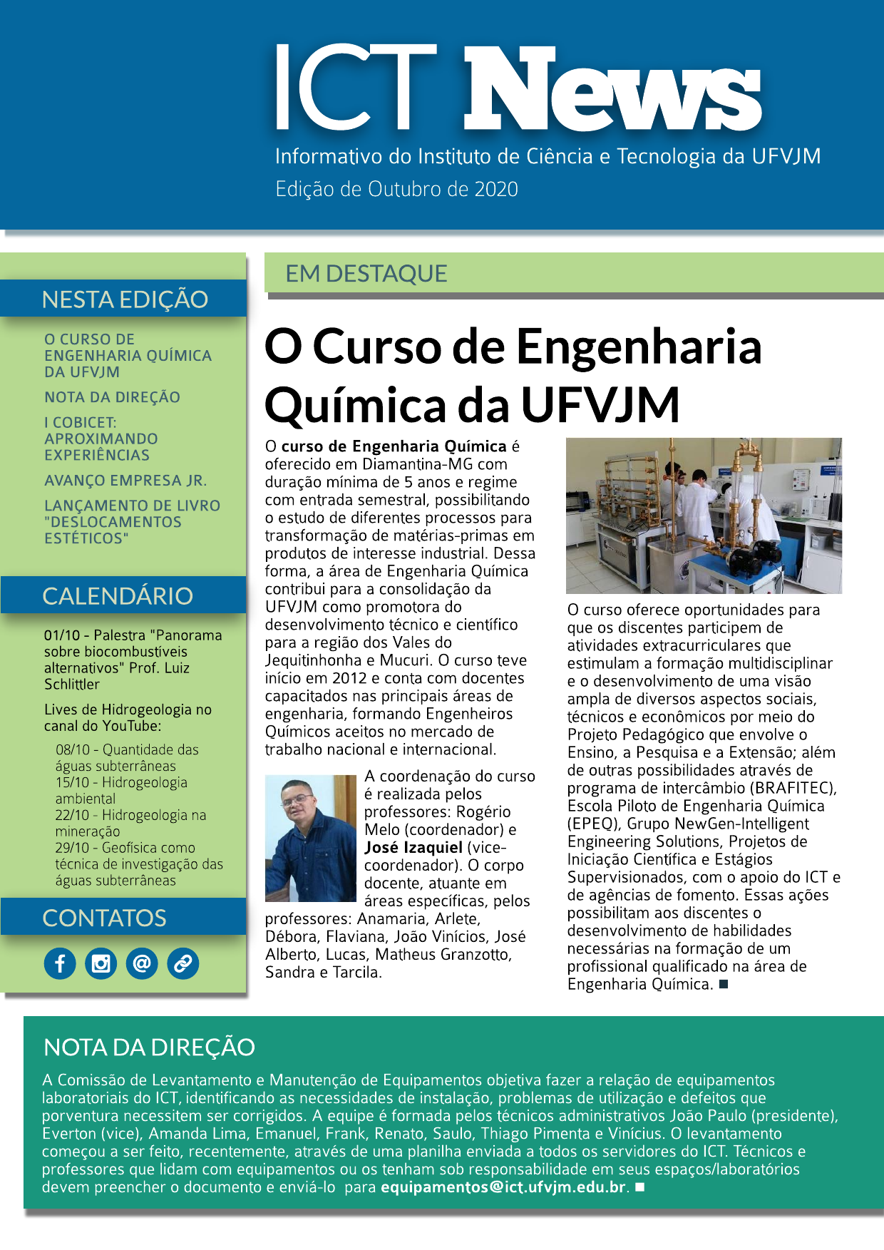 Quinta Edição do ICT News – Instituto de Ciência e Tecnologia