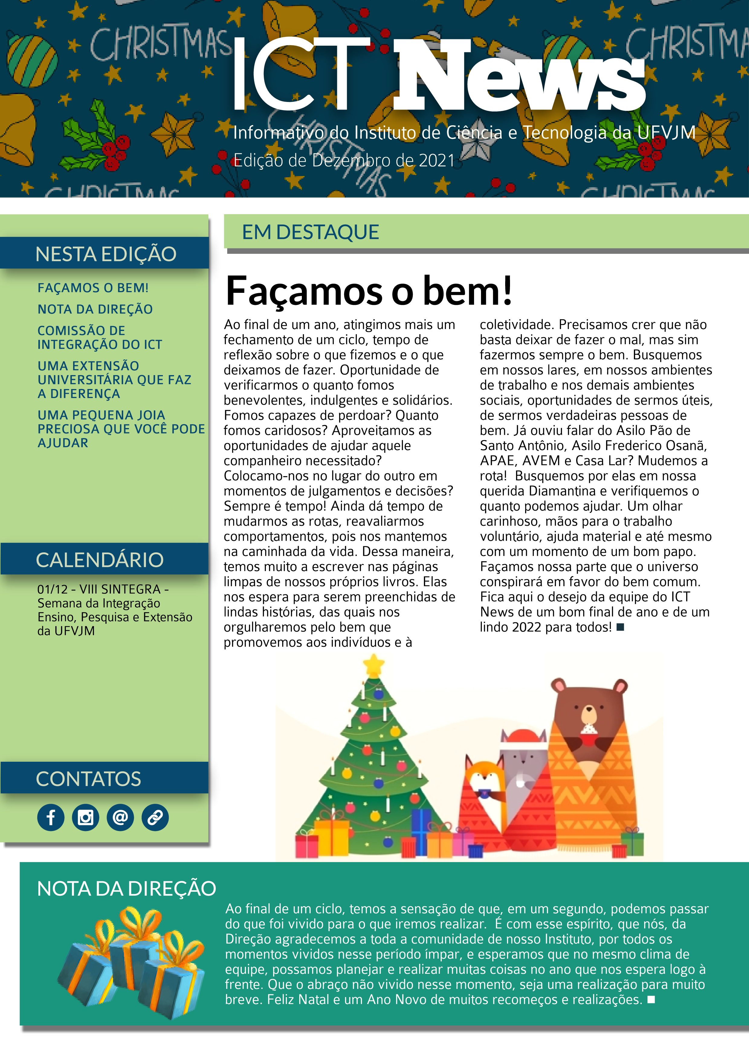 19ª Edição do ICT News – Instituto de Ciência e Tecnologia