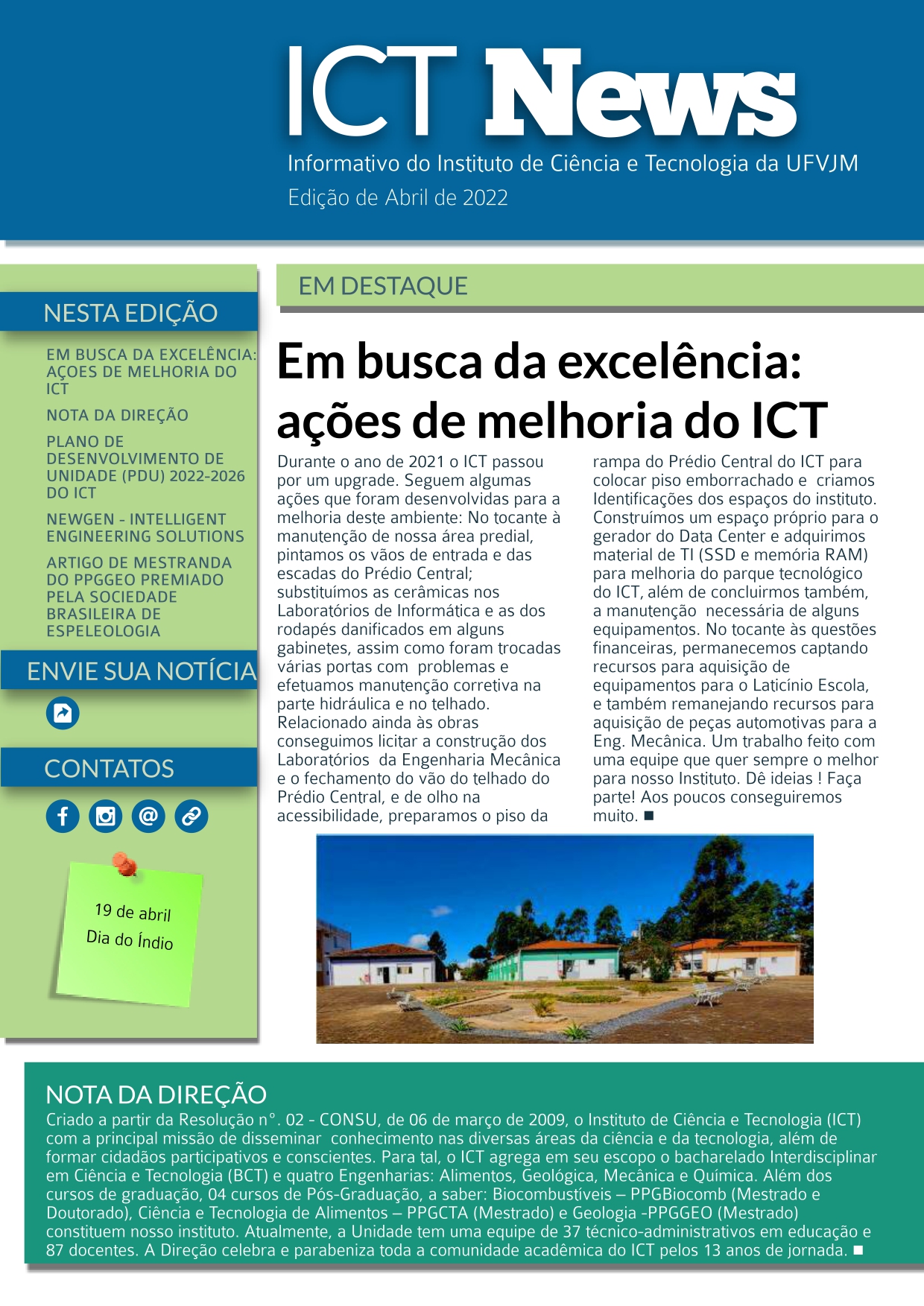24ª Edição do ICT News – Instituto de Ciência e Tecnologia