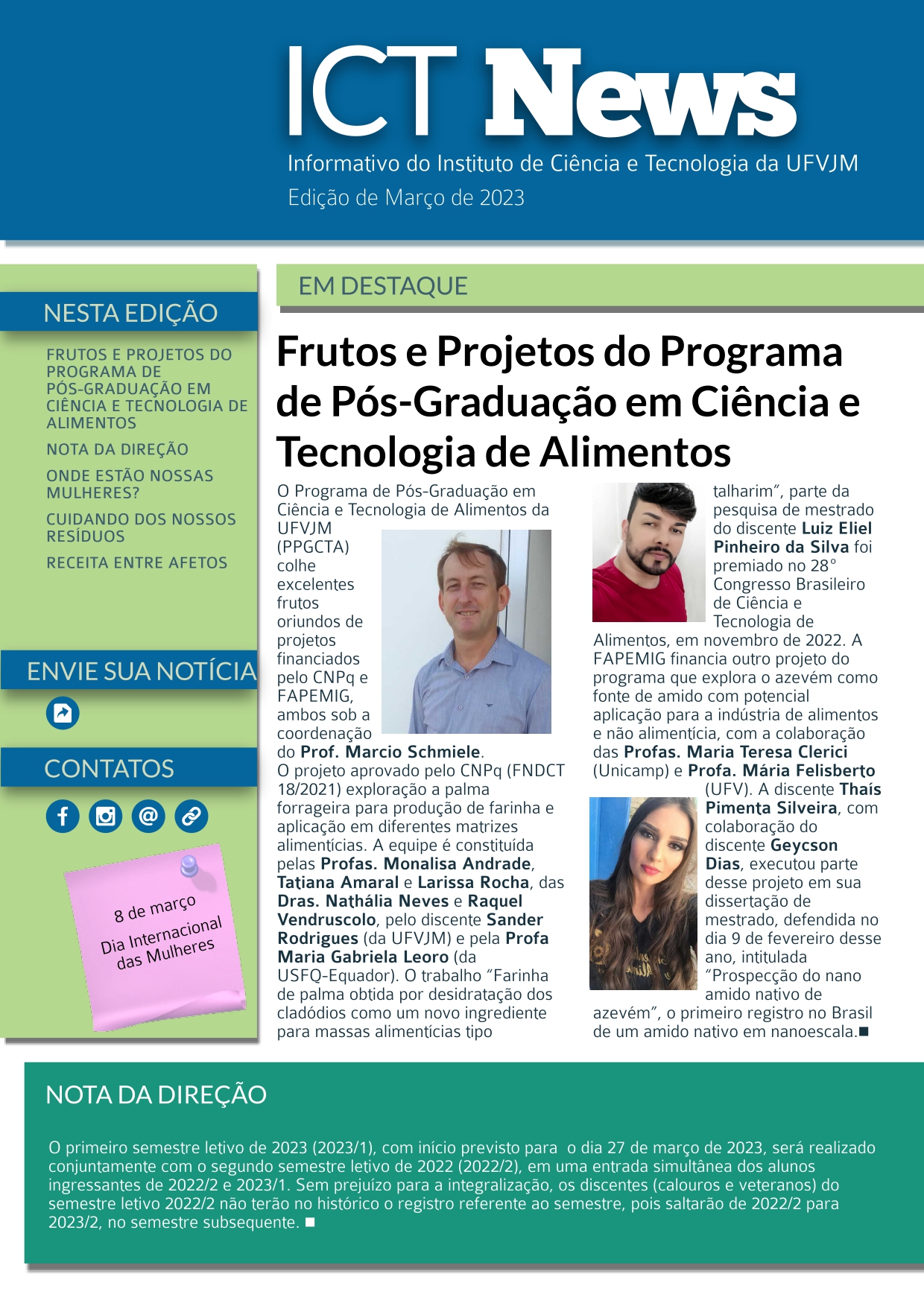 30ª Edição do ICT News – Instituto de Ciência e Tecnologia
