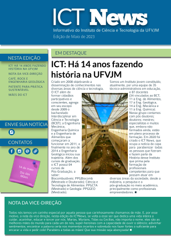 32ª Edição do ICT News – Instituto de Ciência e Tecnologia