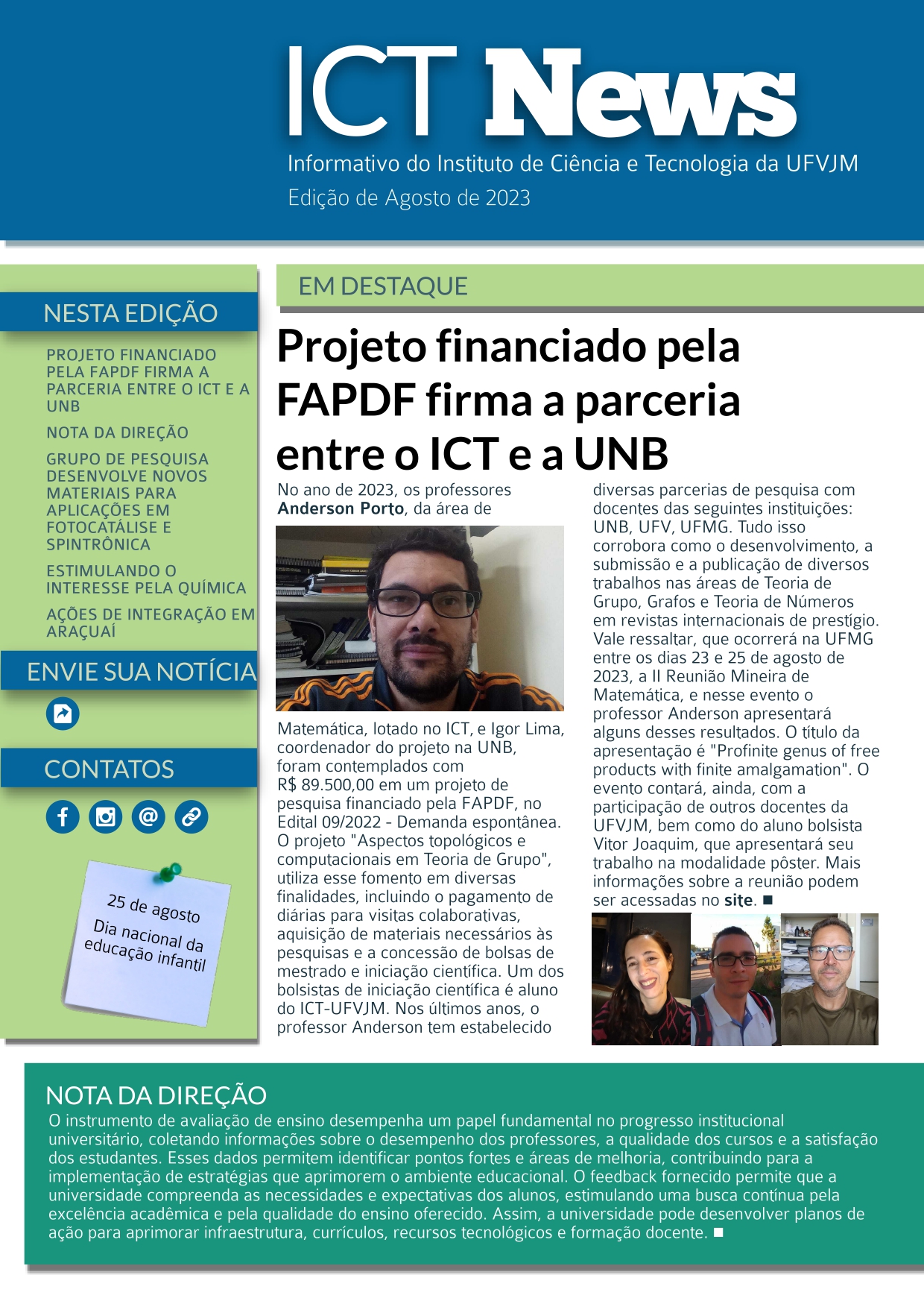 35ª Edição do ICT News – Instituto de Ciência e Tecnologia